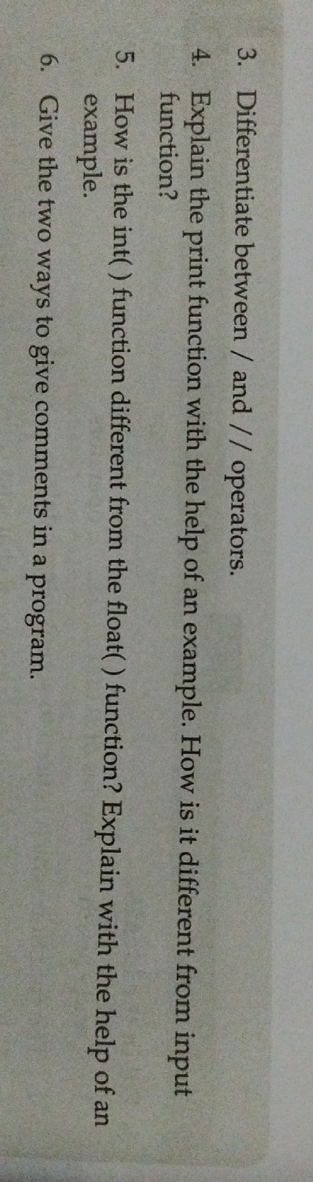 How is the int() function different from the | StudyX