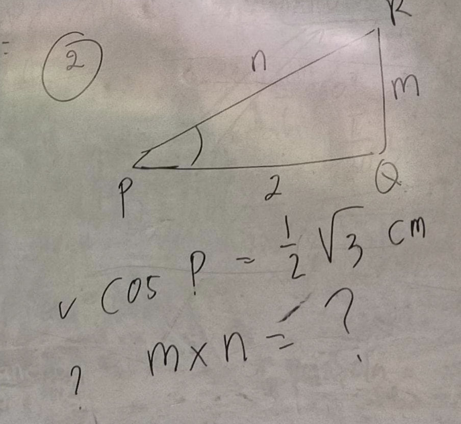 The image shows a right-angled triangle PQR, | StudyX