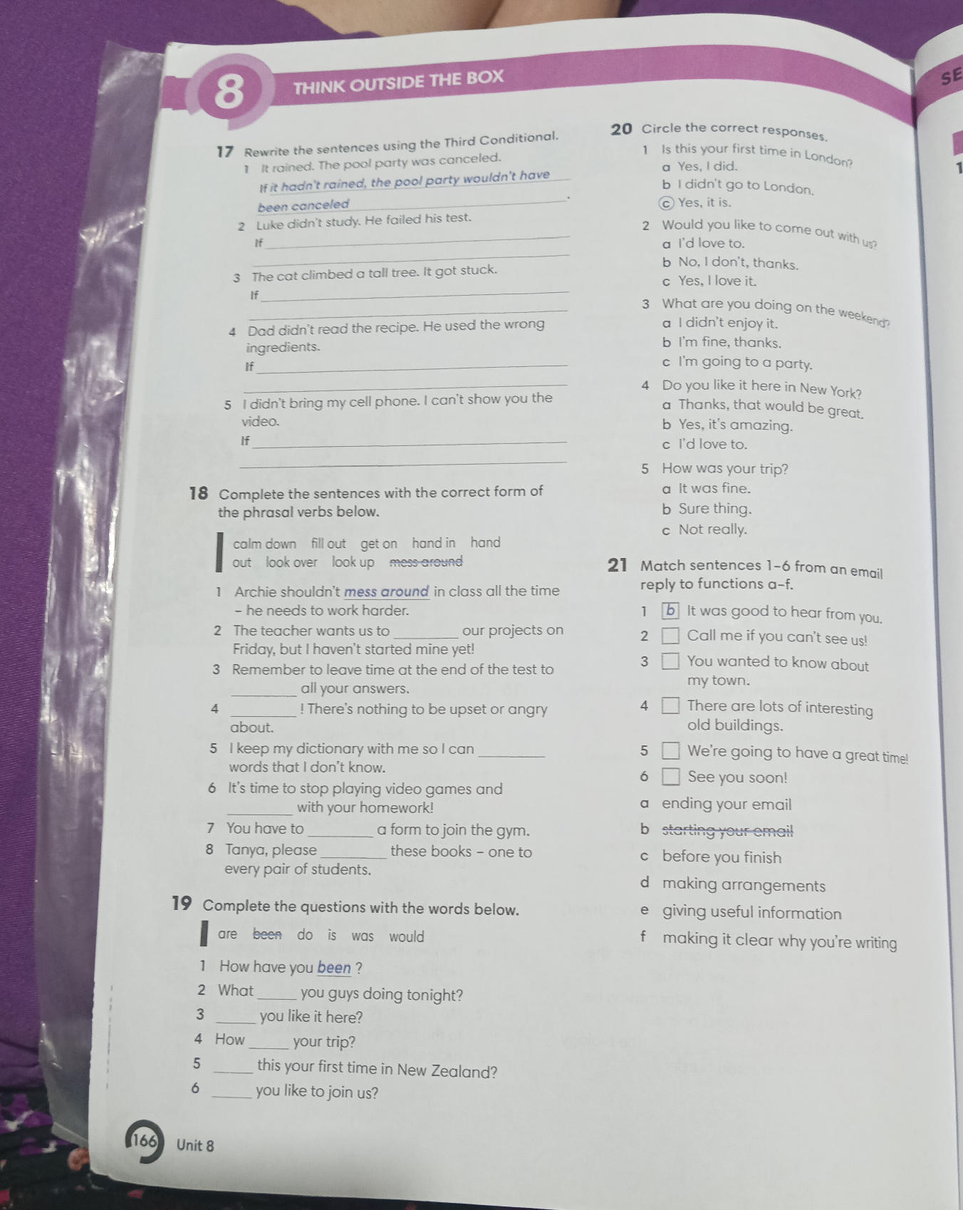 Rewrite the sentences using the Third | StudyX