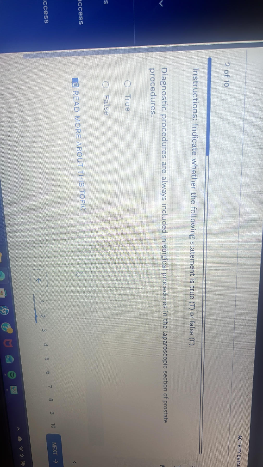 Instructions: Indicate whether the following | StudyX
