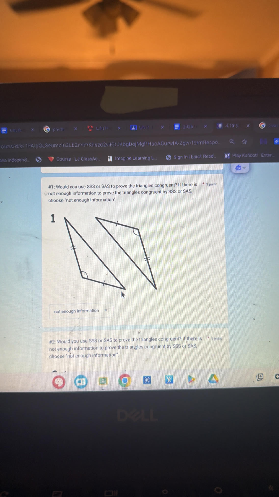#1: Would you use SSS or SAS to prove the | StudyX