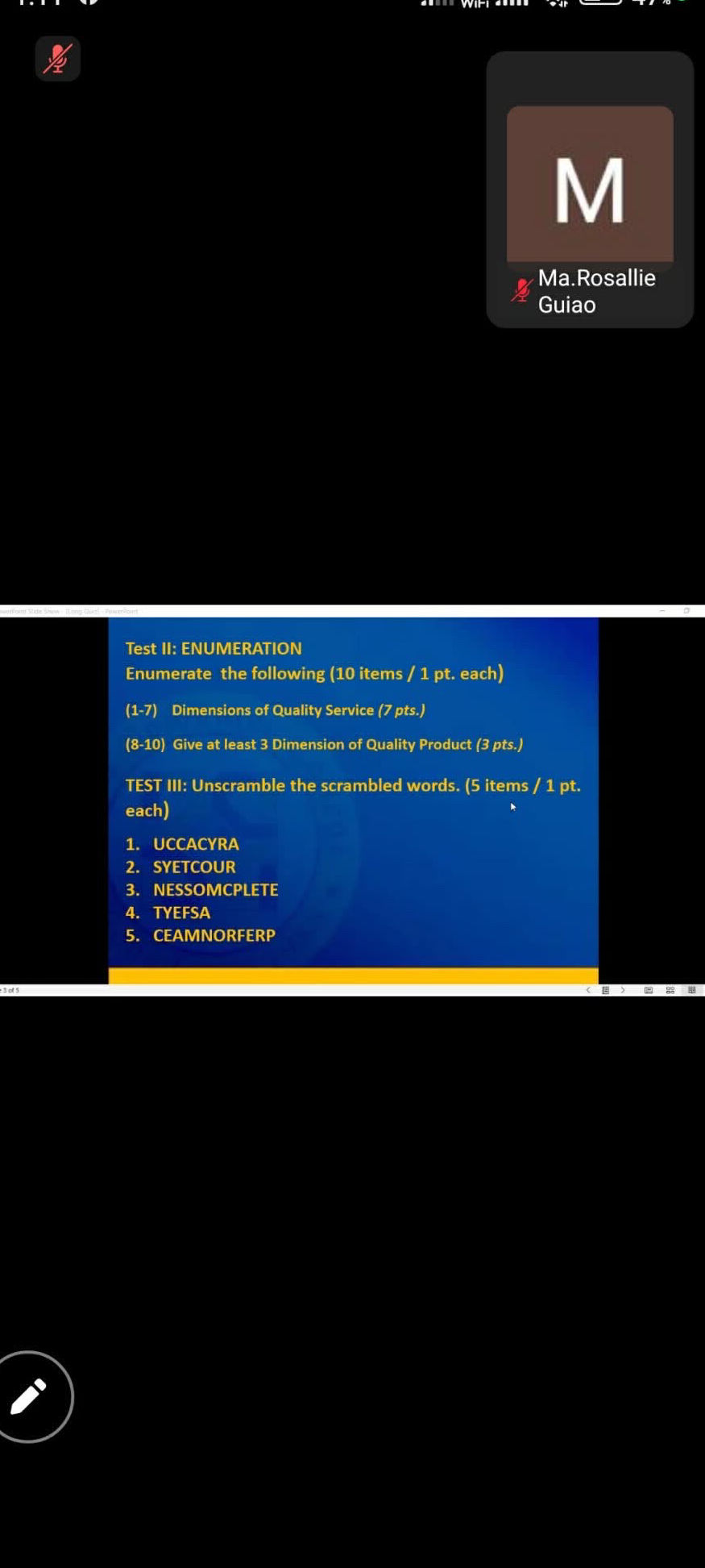 Test II: ENUMERATION Enumerate the | StudyX