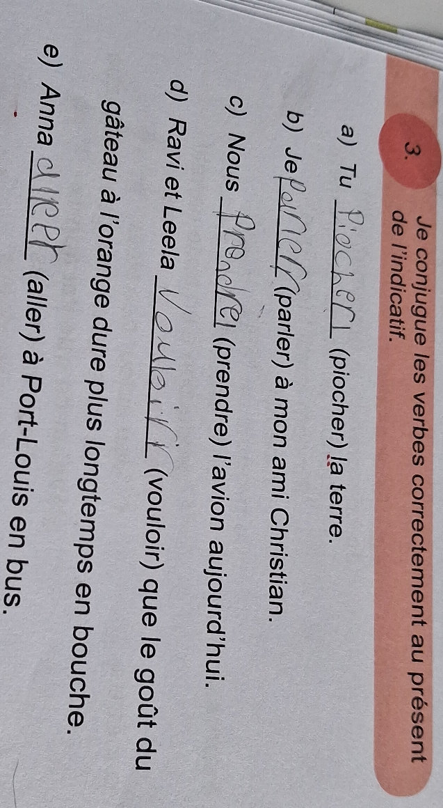 Je conjugue les verbes correctement au | StudyX