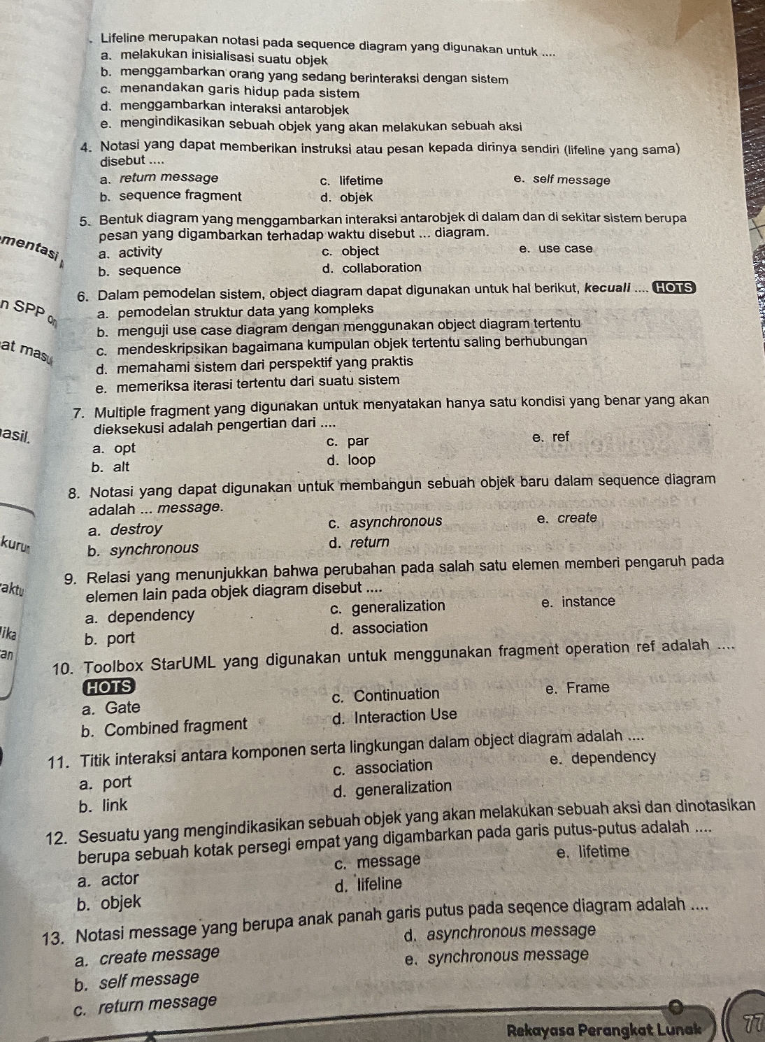 Dalam pemodelan sistem, object diagram dapat | StudyX