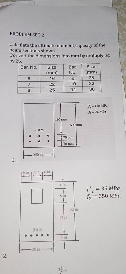 PROBLEM SET 2: Calculate the ultimate moment | StudyX