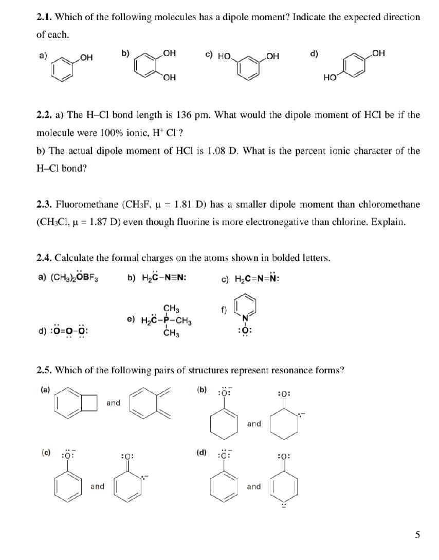 Calculate the formal charges on the atoms | StudyX