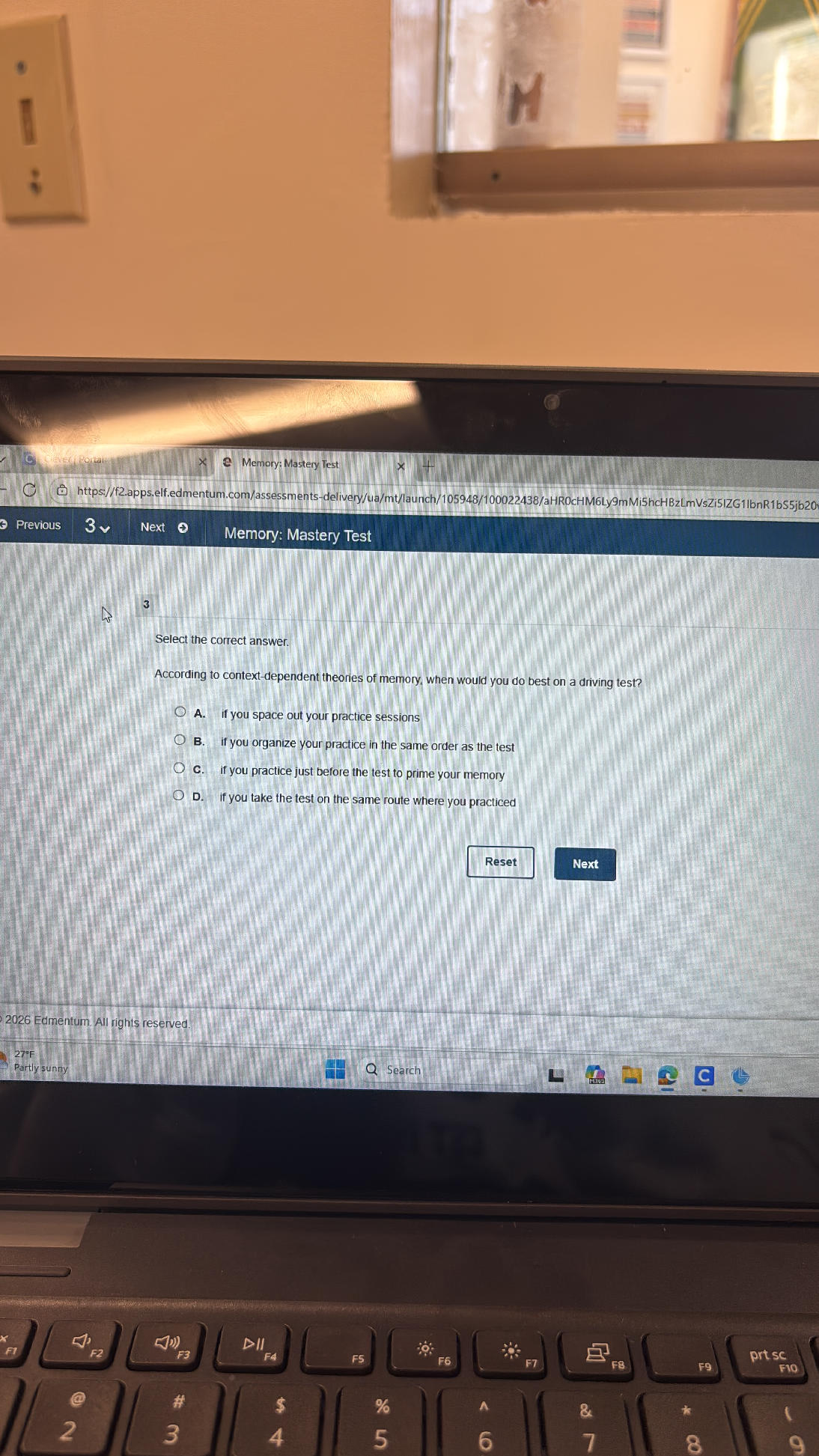 Select the correct answer. According to | StudyX