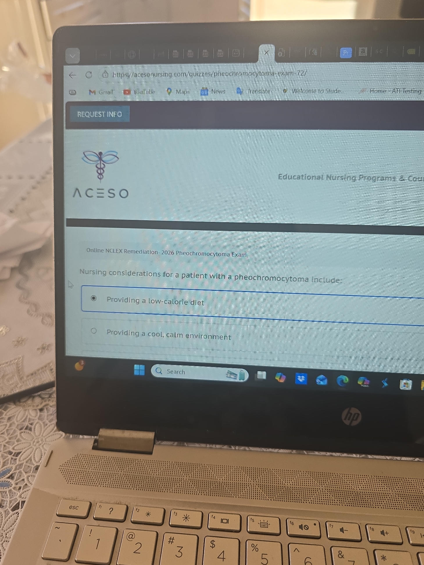 Nursing considerations for a patient with a | StudyX