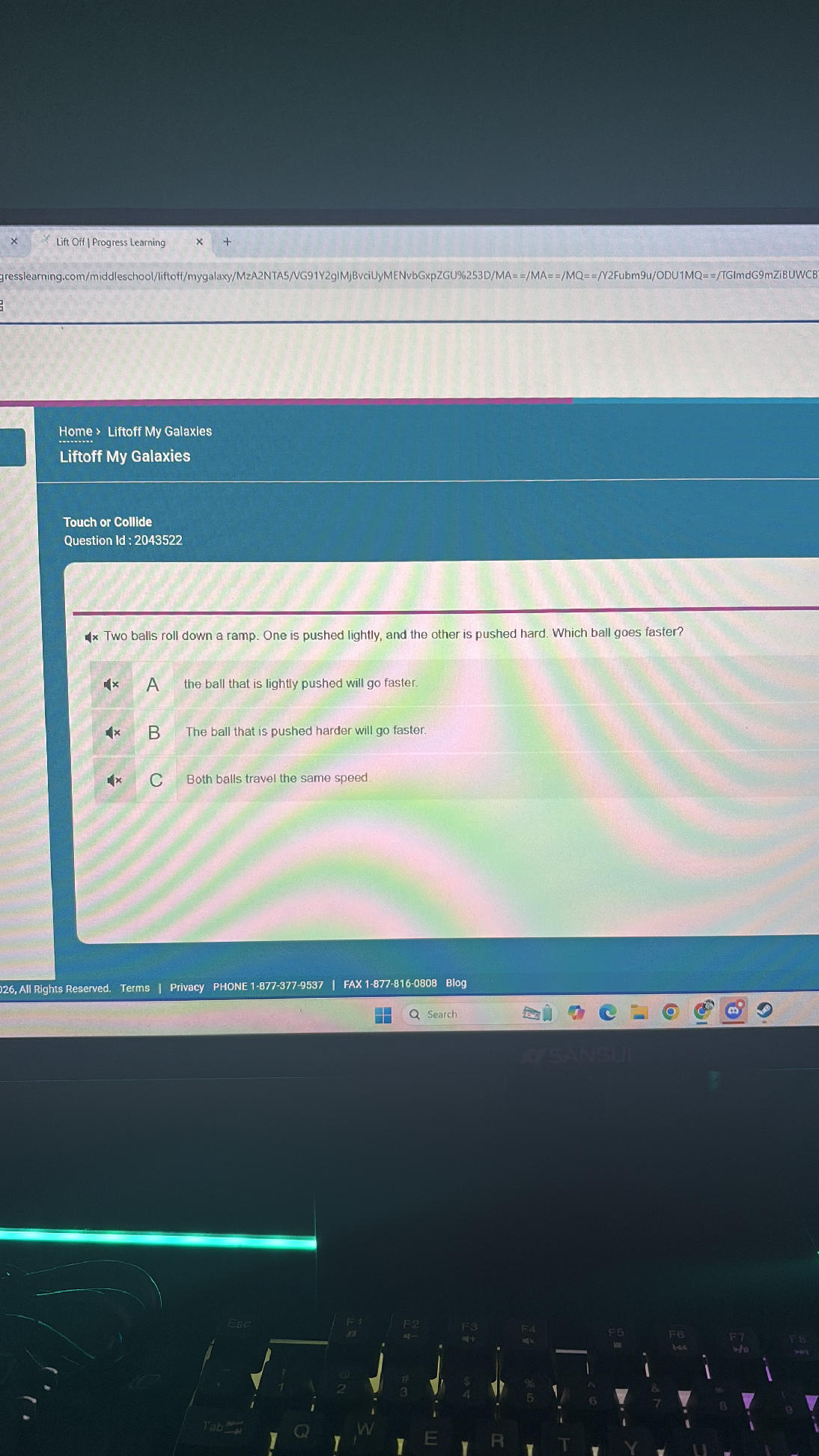Two balls roll down a ramp. One is pushed | StudyX