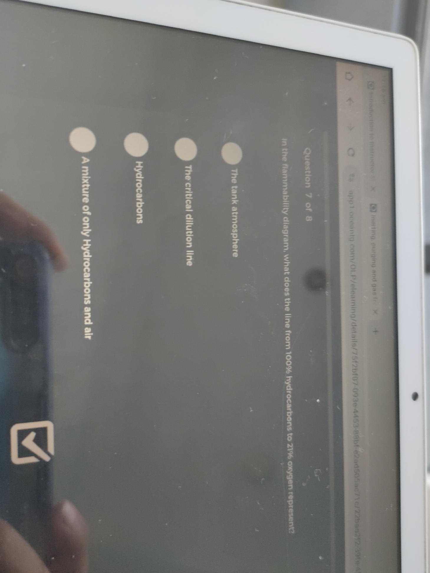 Question 7 of 8 In the flammability | StudyX