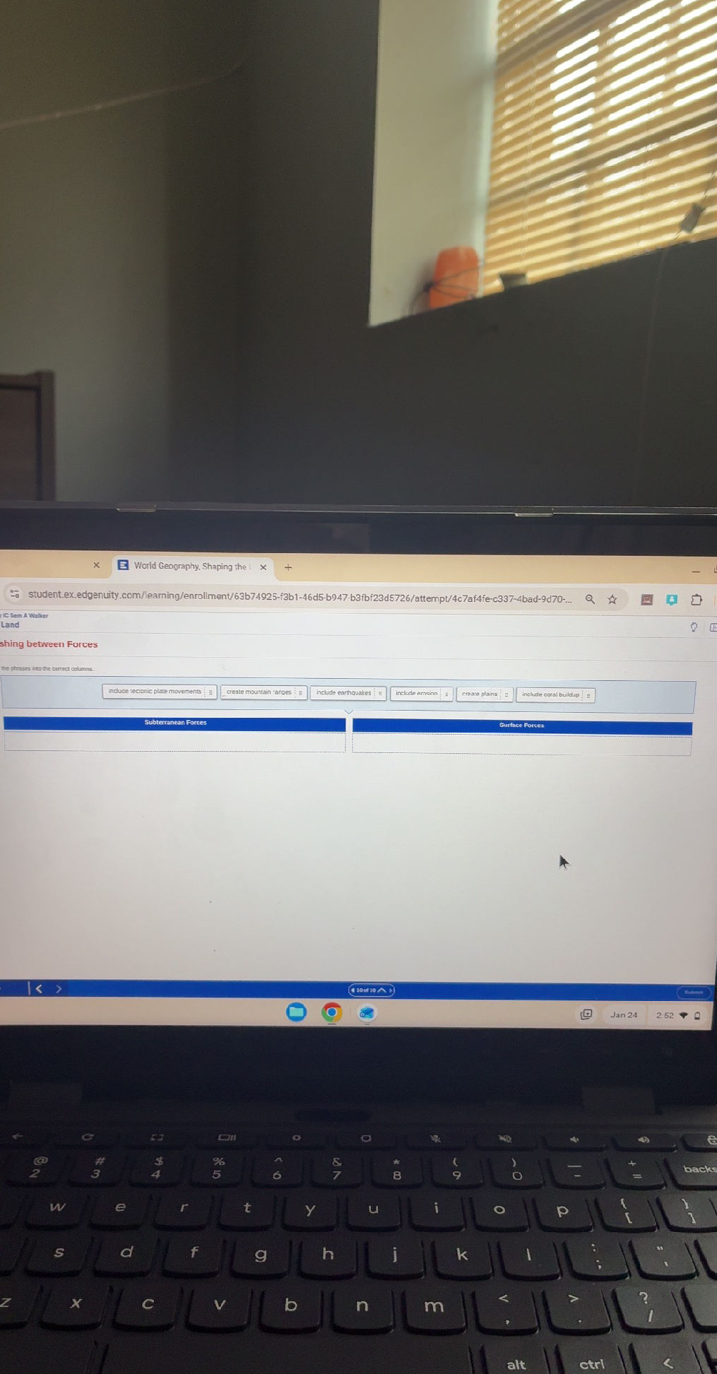 Distinguishing between Forces Drag the | StudyX