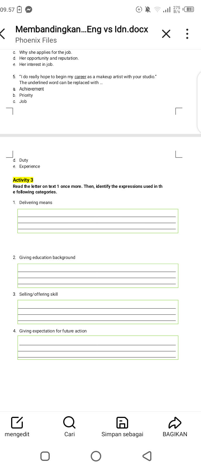 5. "I do really hope to begin my career as a | StudyX