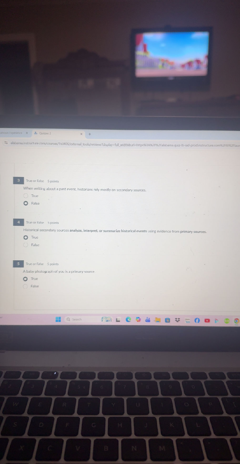 True or False 5 points When writing about a | StudyX