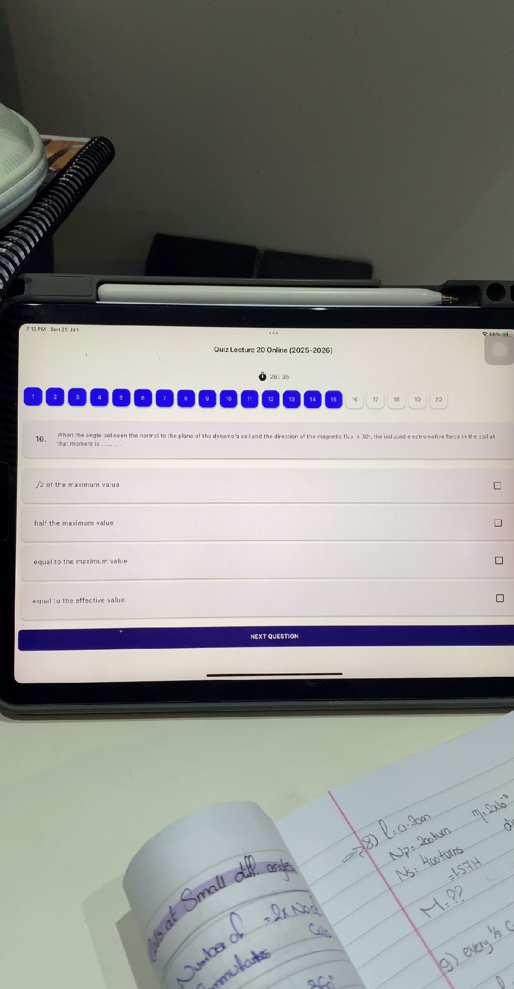 When the angle between the normal to the | StudyX