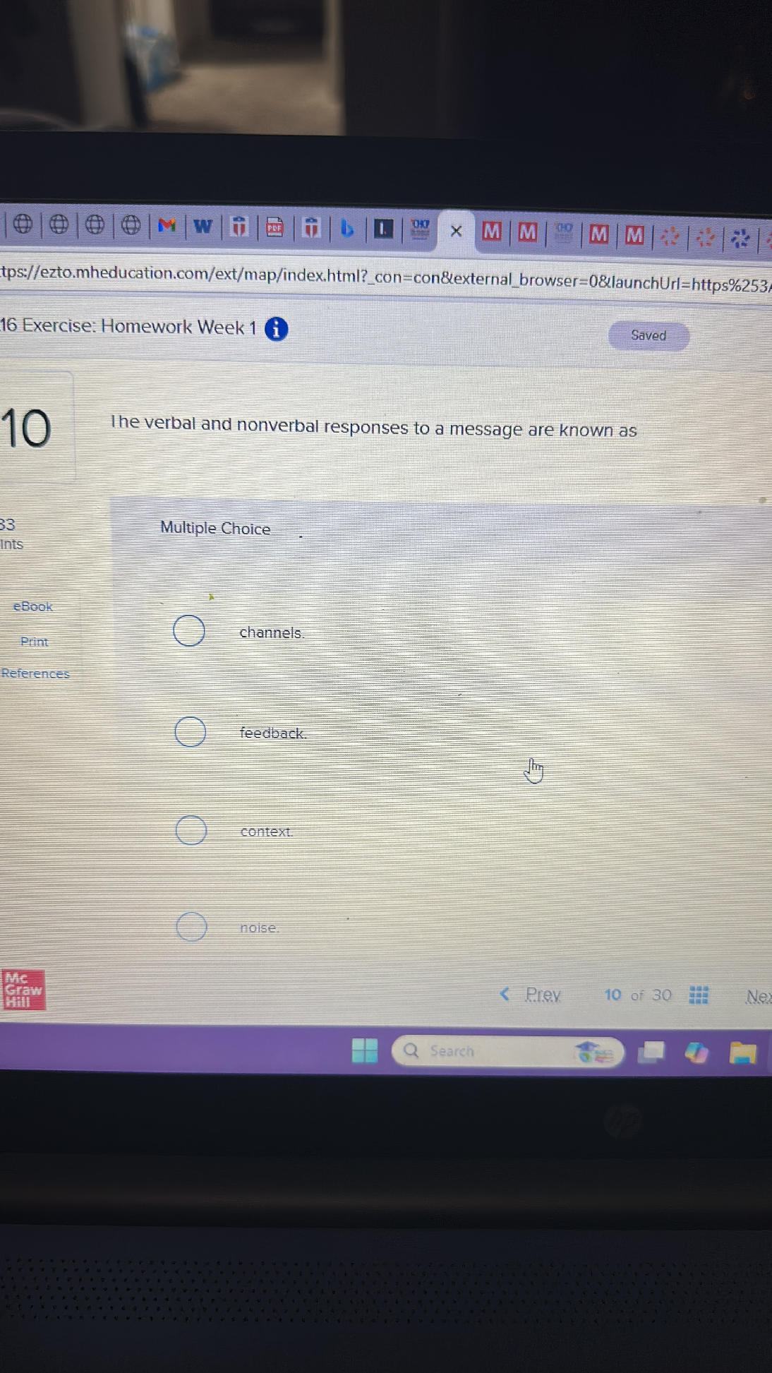 The verbal and nonverbal responses to a | StudyX