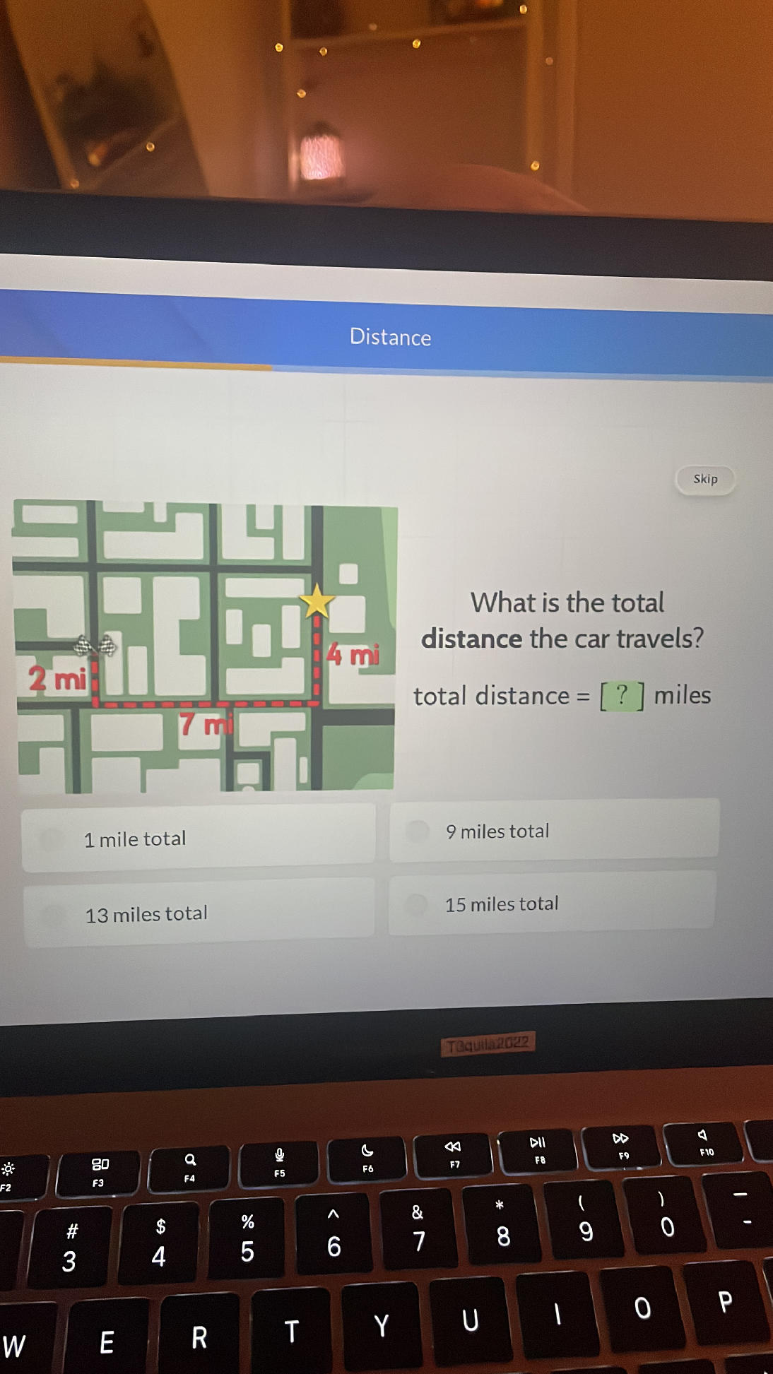 What is the total distance the car travels? | StudyX