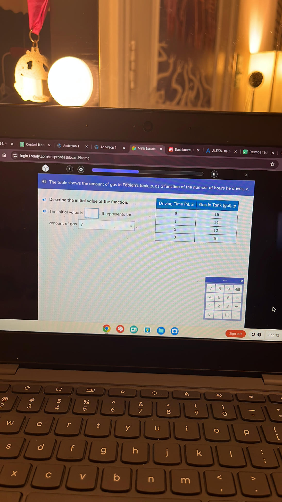 The table shows the amount of gas in | StudyX