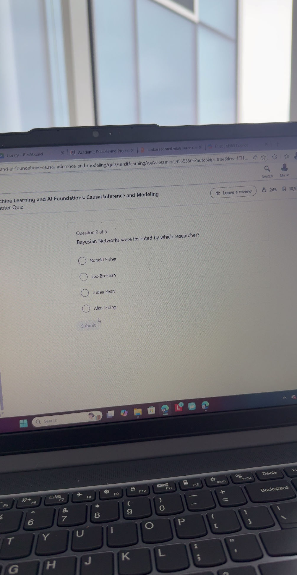 Question 2 of 5 Bayesian Networks were | StudyX