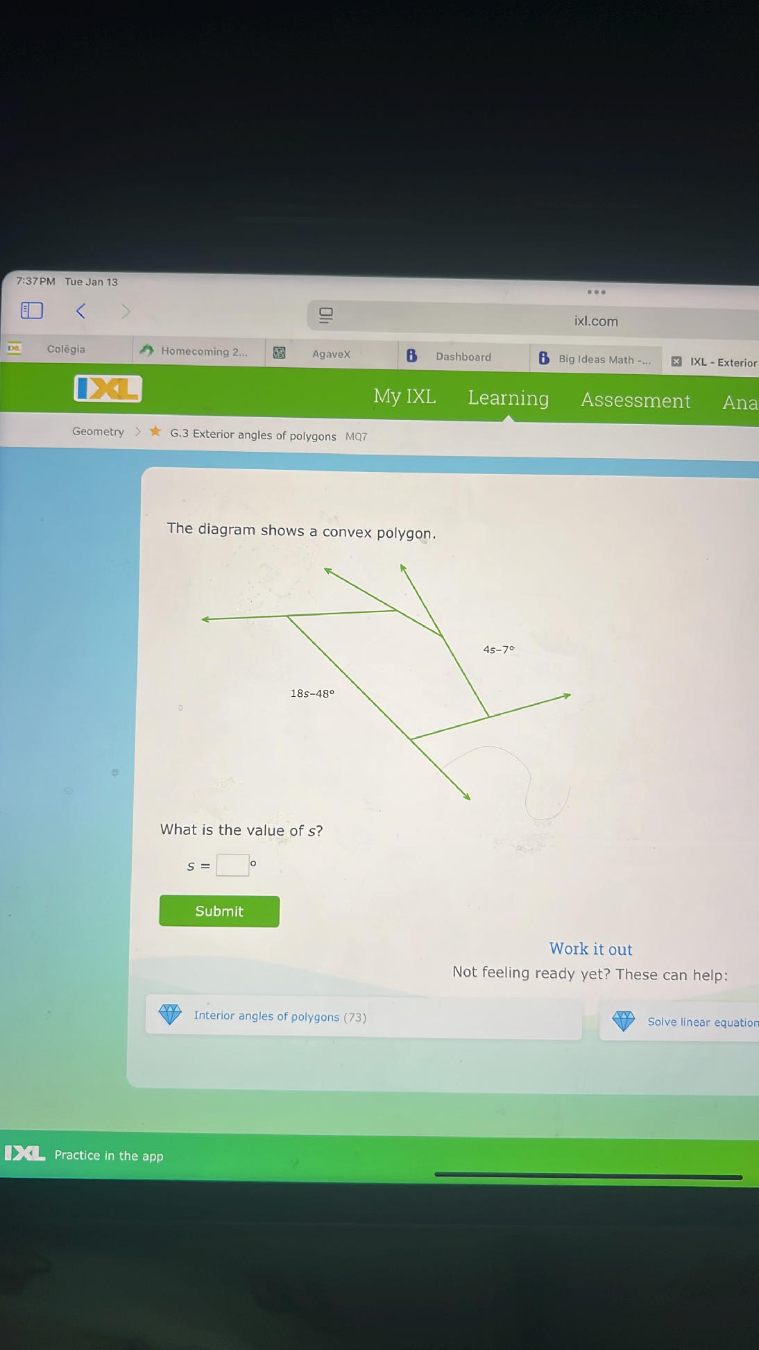 The diagram shows a convex polygon. | StudyX