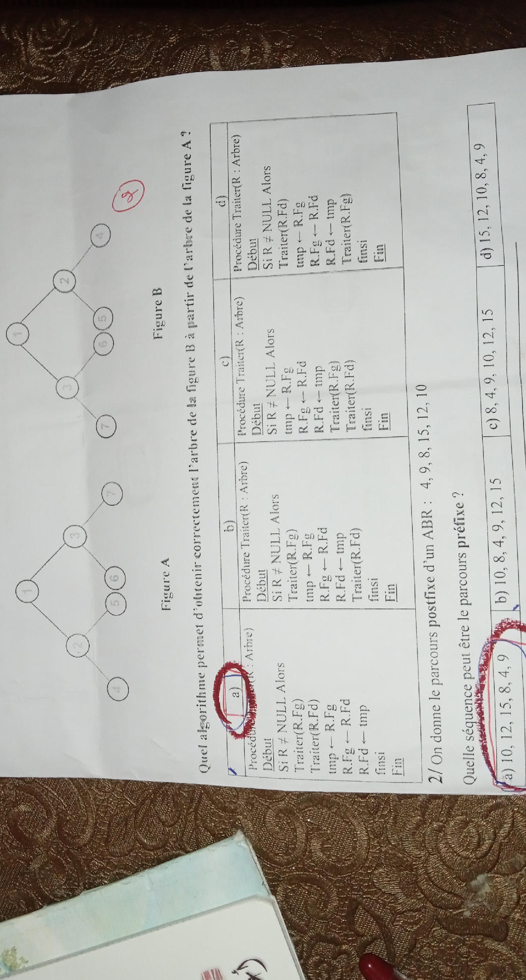 Figure A Figure B Quel algorithme permet | StudyX