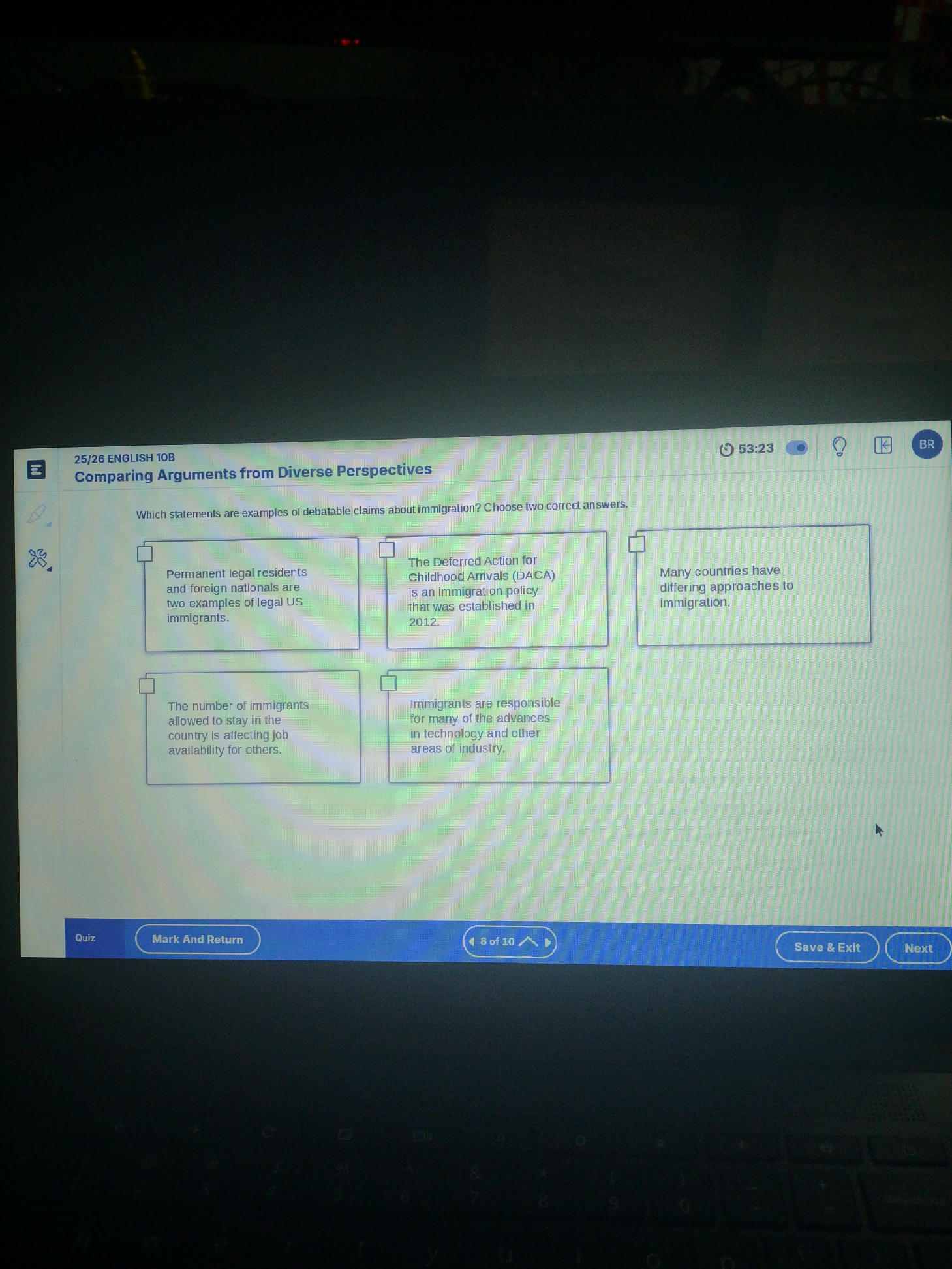 Which statements are examples of debatable | StudyX
