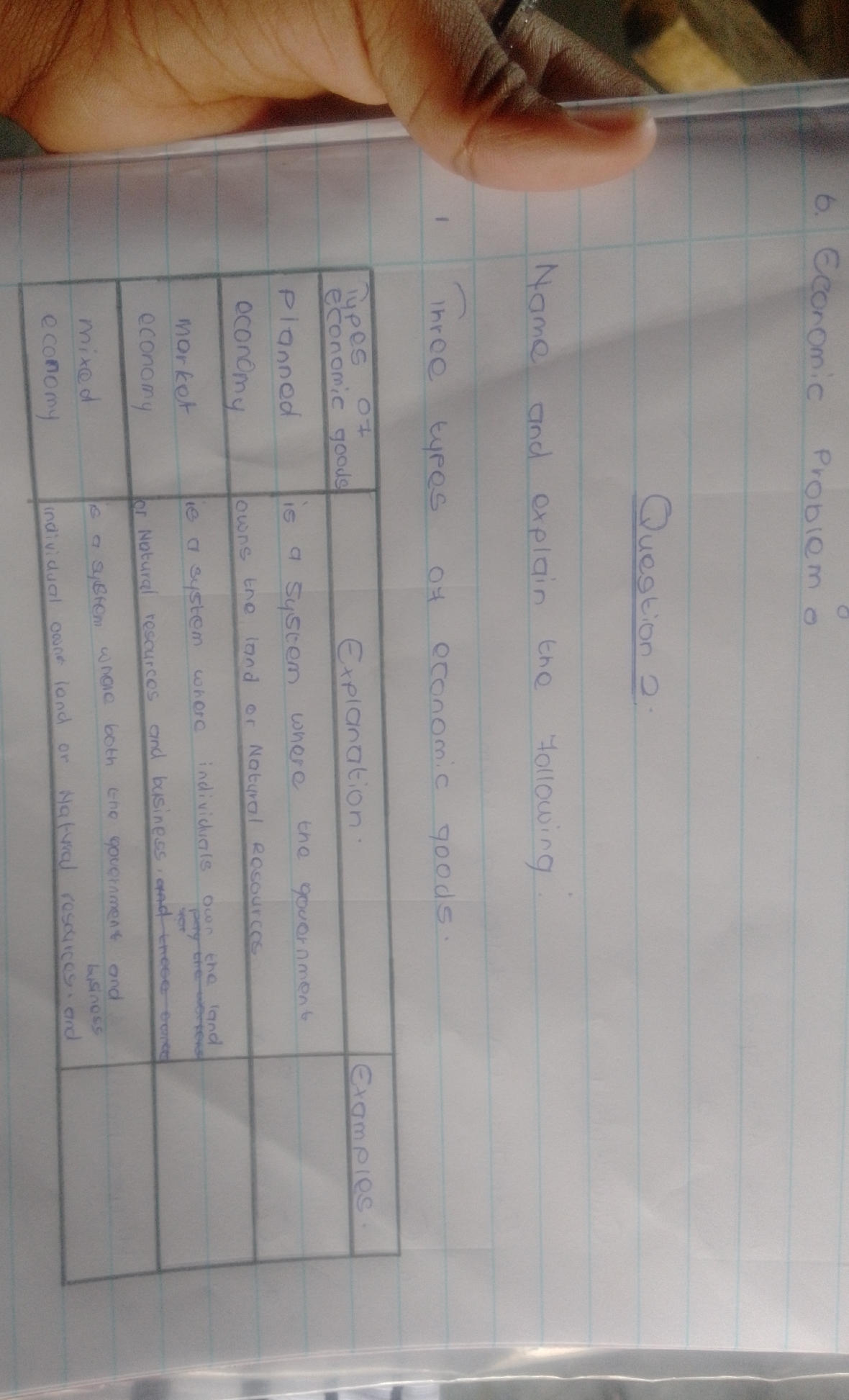 Name and explain the following Three types | StudyX