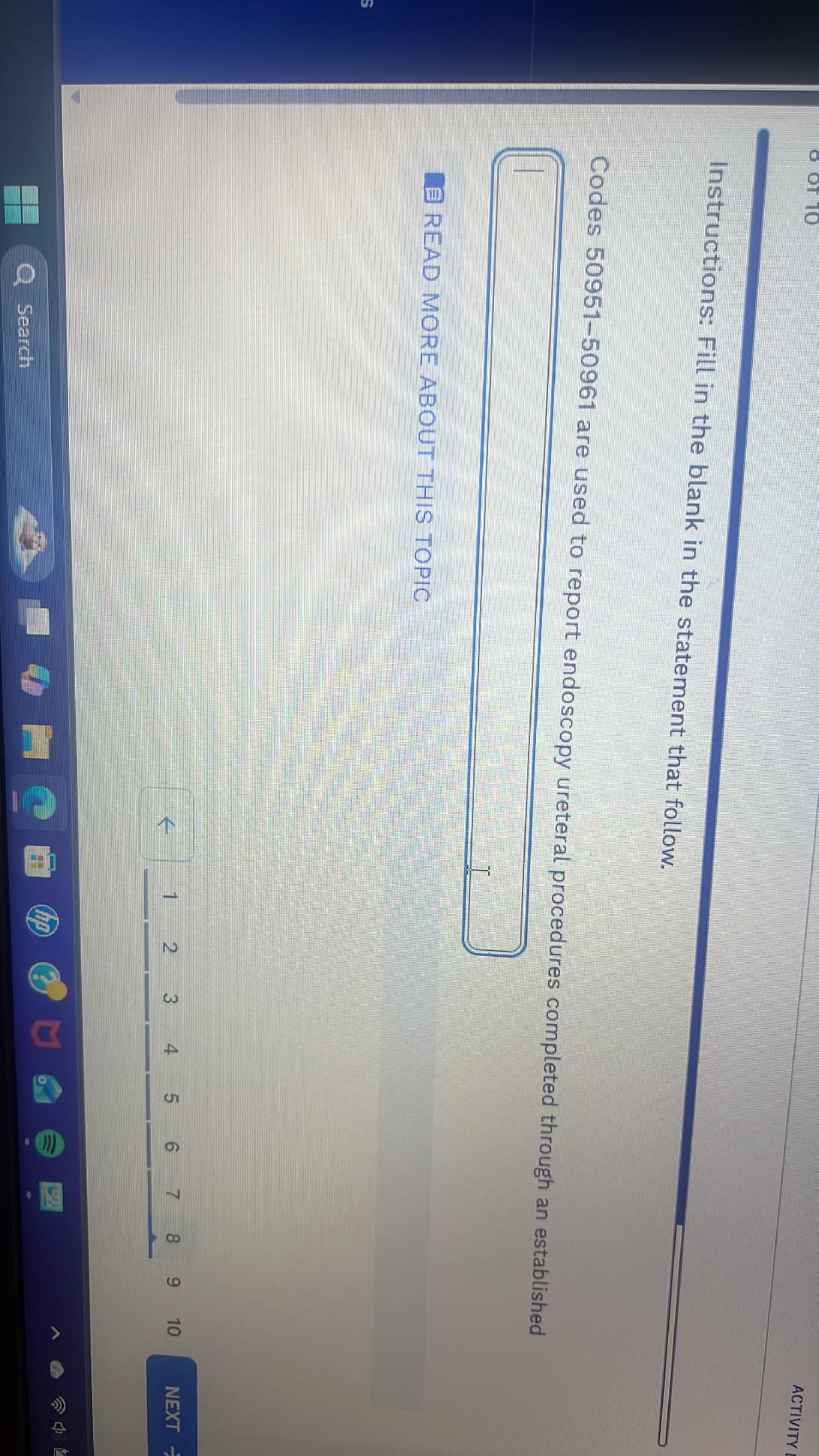 Instructions: Fill in the blank in the | StudyX