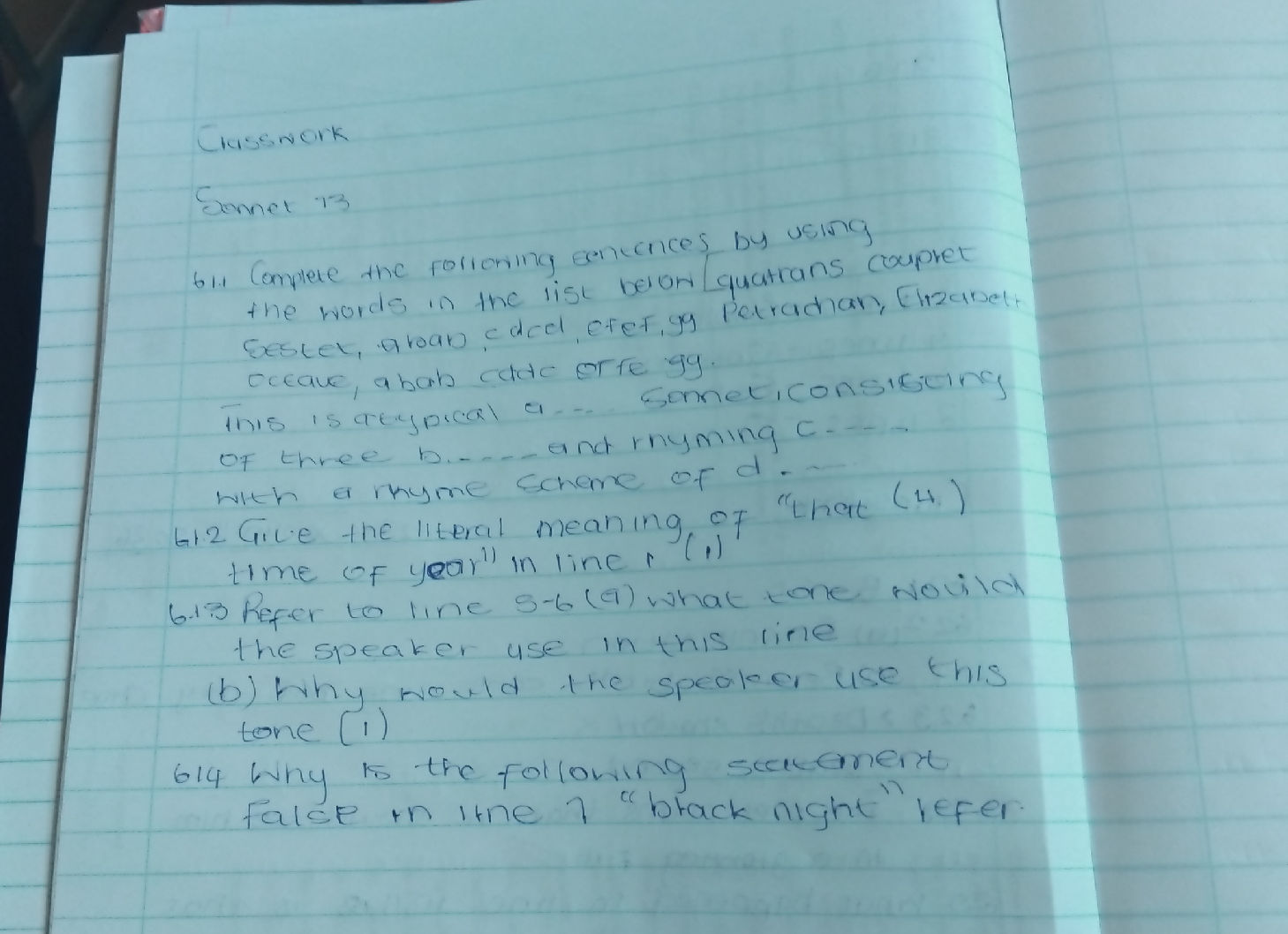 Complete the following sentences by using | StudyX