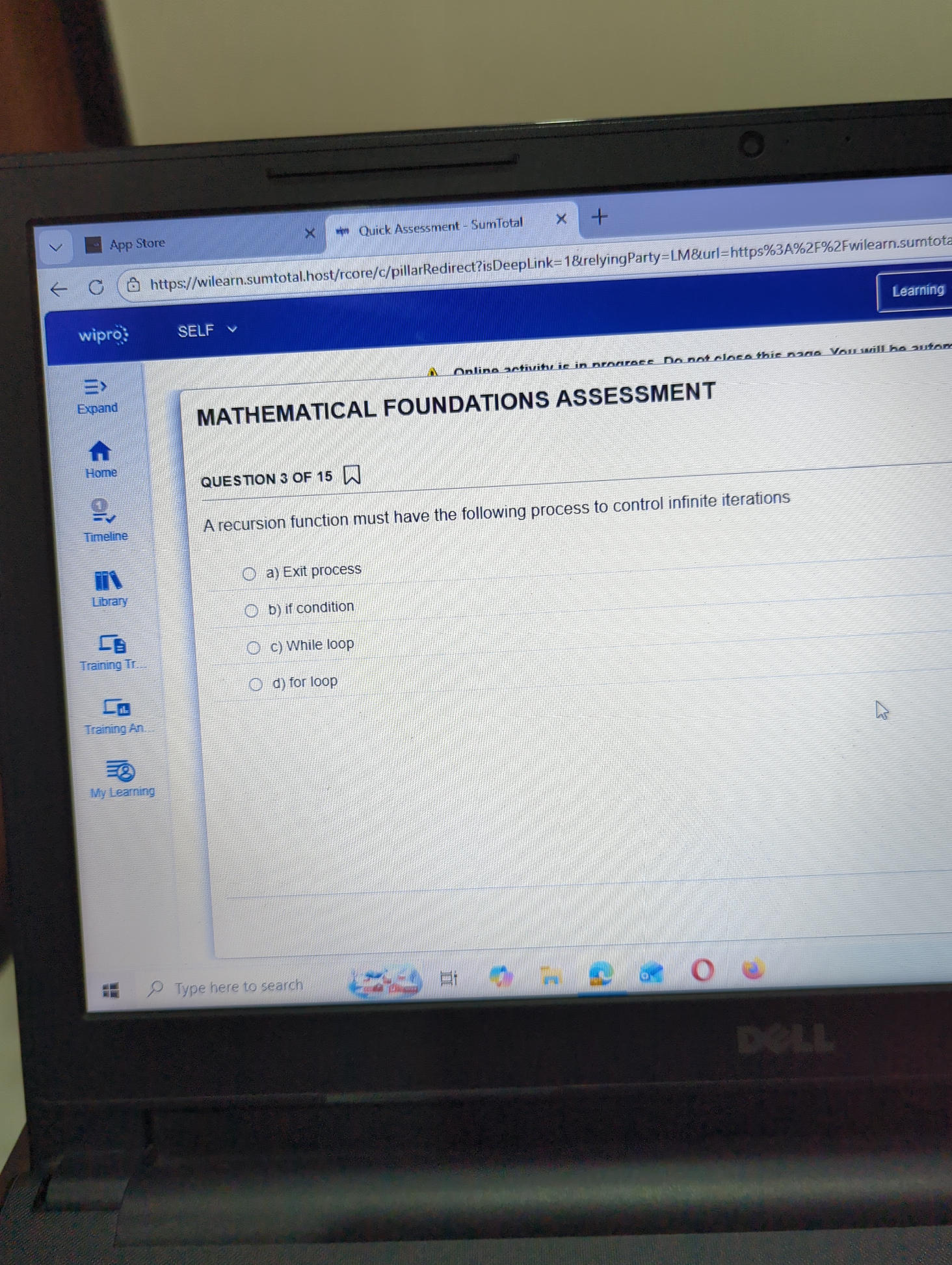 A recursion function must have the following | StudyX