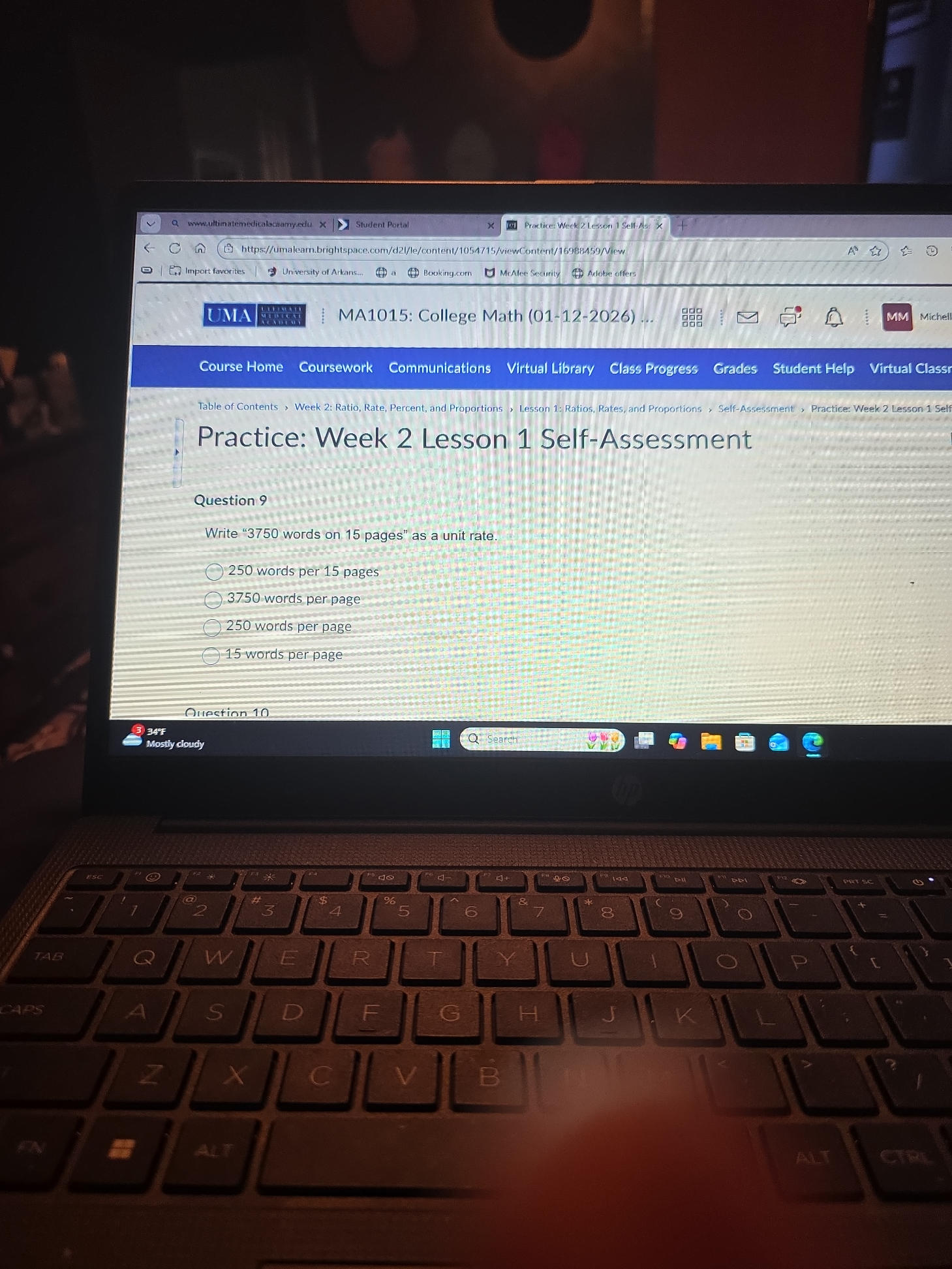 Question 9 Write "3750 words on 15 pages" | StudyX