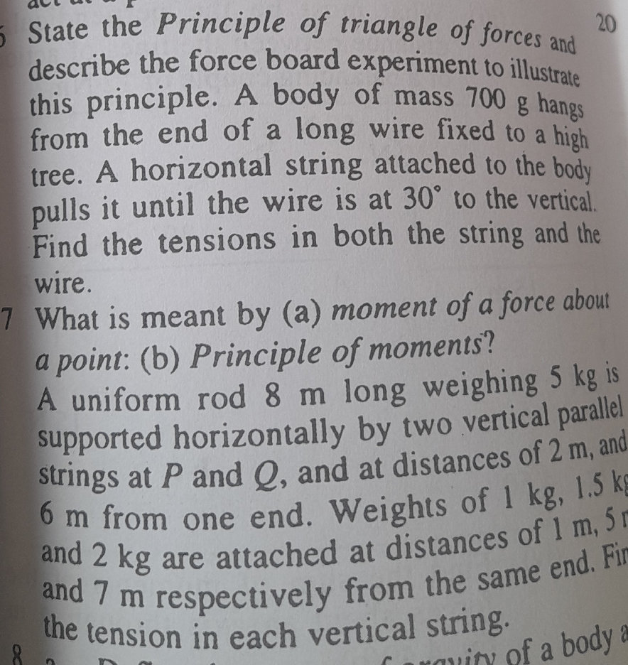 State the Principle of triangle of forces | StudyX