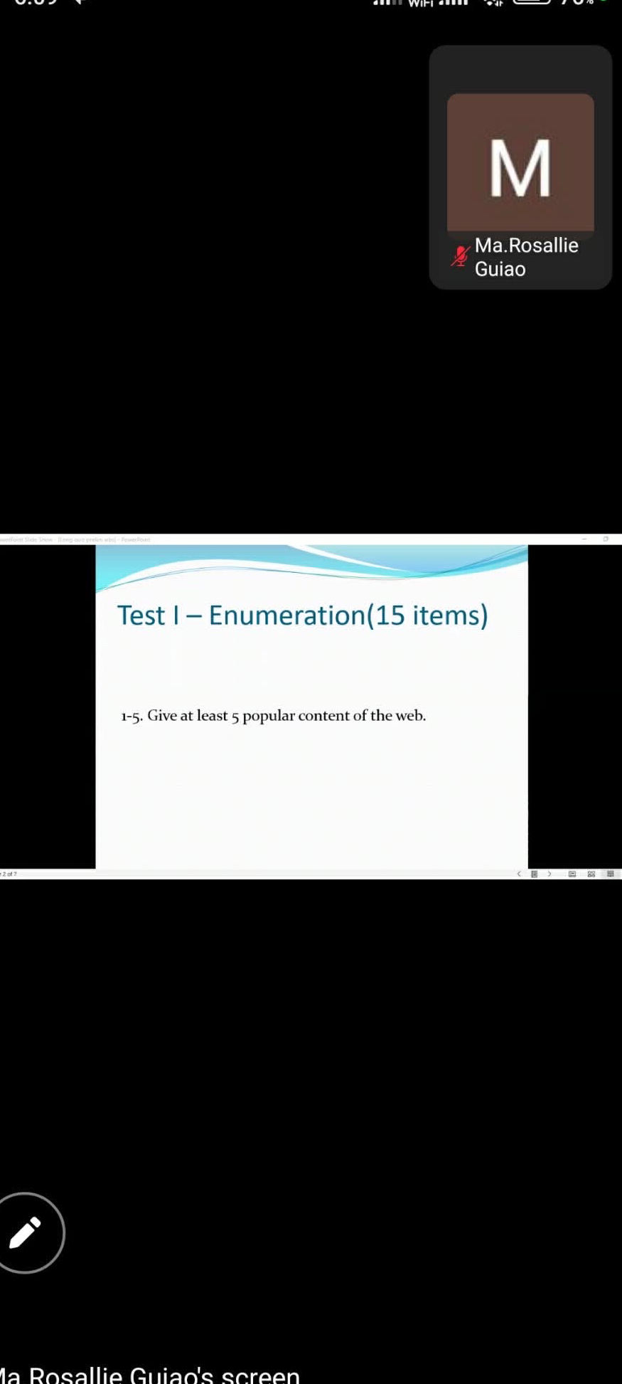 Test I – Enumeration (15 items) 1-5. Give | StudyX