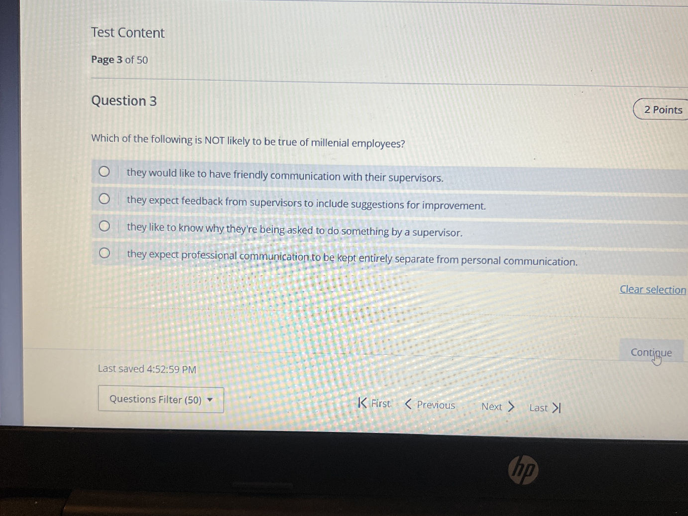 Which of the following is NOT likely to be | StudyX