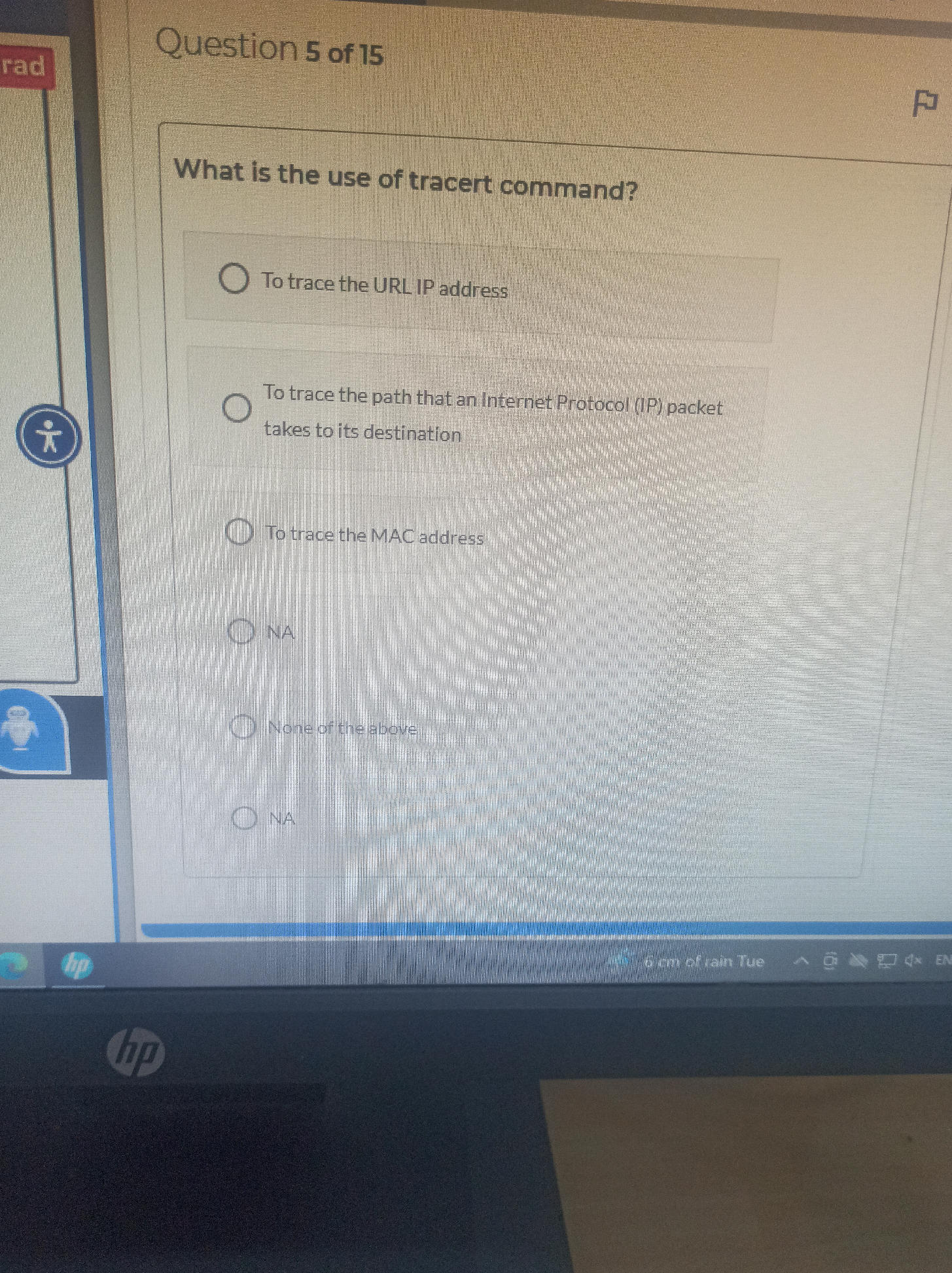 What is the use of tracert command? To | StudyX