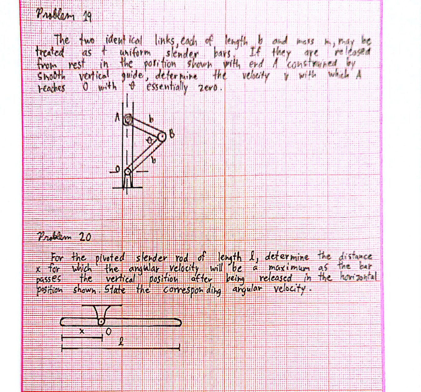 For the pivoted slender rod of length l, | StudyX