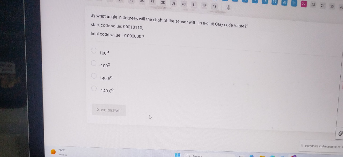 By what angle in degrees will the shaft of | StudyX