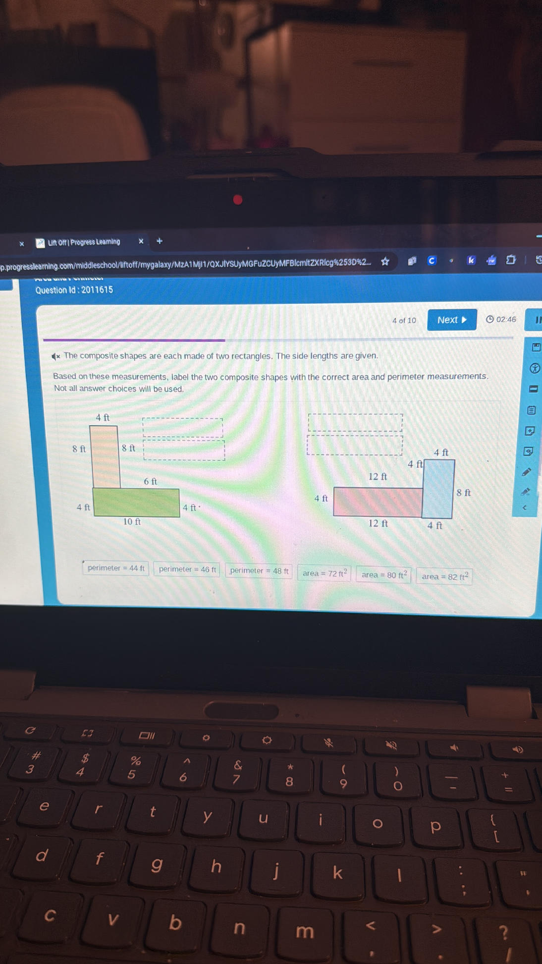 The composite shapes are each made of two | StudyX