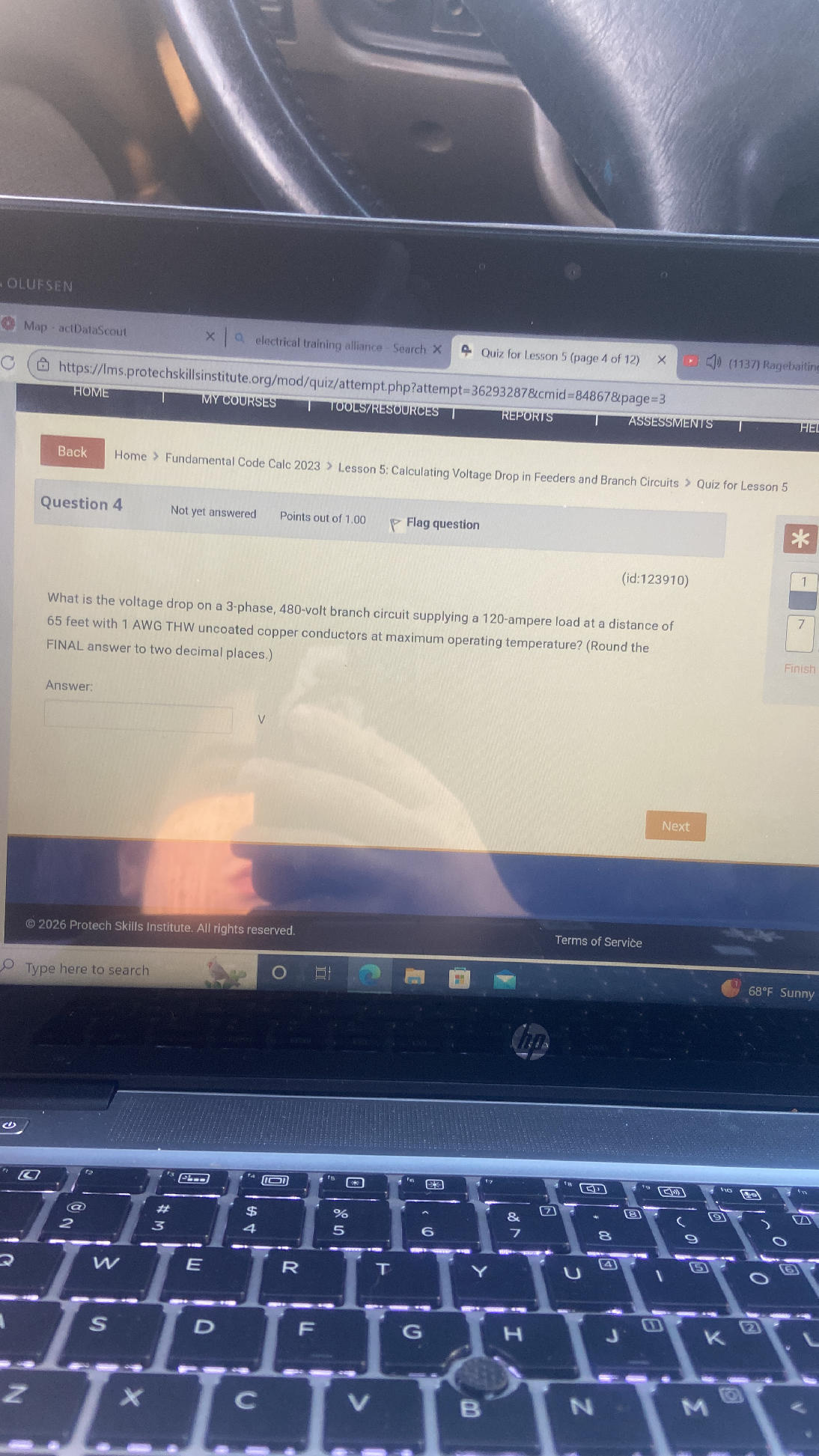 Question 4 What is the voltage drop on a | StudyX
