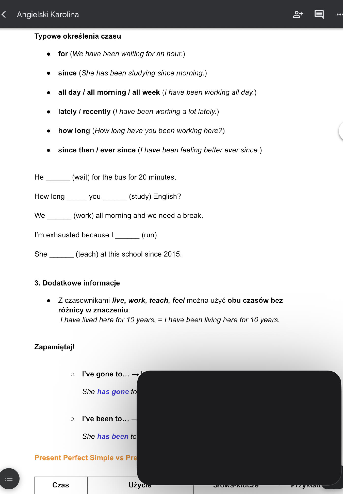 He ______ (wait) for the bus for 20 minutes. | StudyX