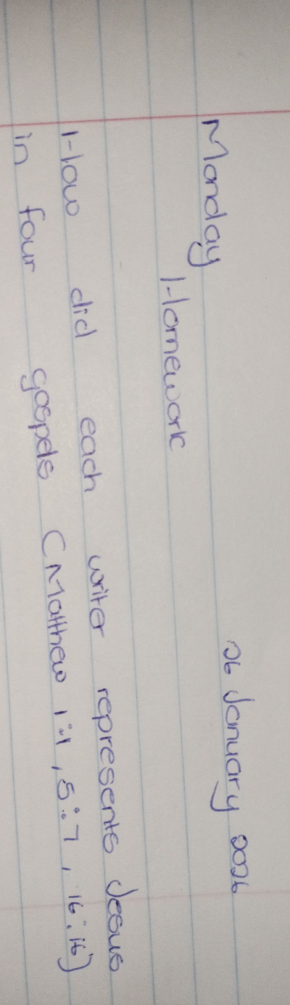 How did each writer represent Jesus in four | StudyX