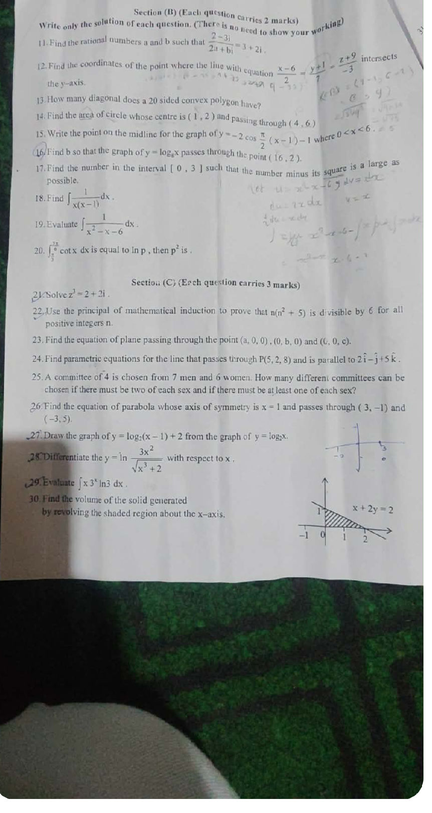 Find the equation of parabola whose axis of | StudyX