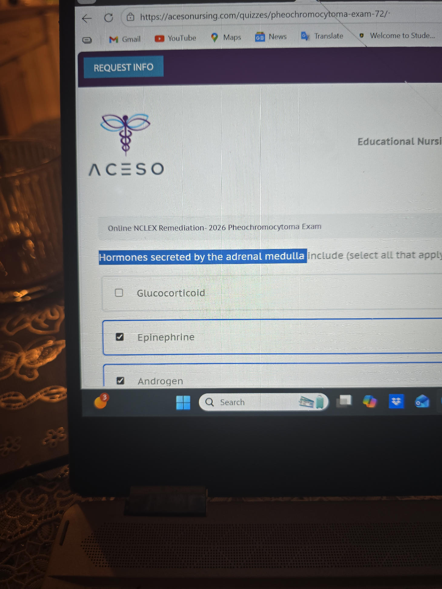 Hormones secreted by the adrenal medulla | StudyX