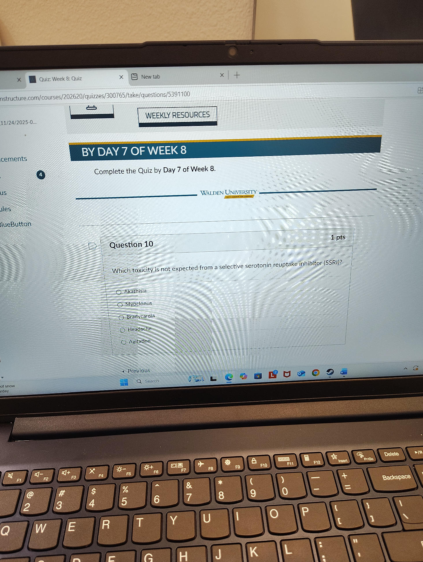 Question 10 1 pts Which toxicity is not | StudyX