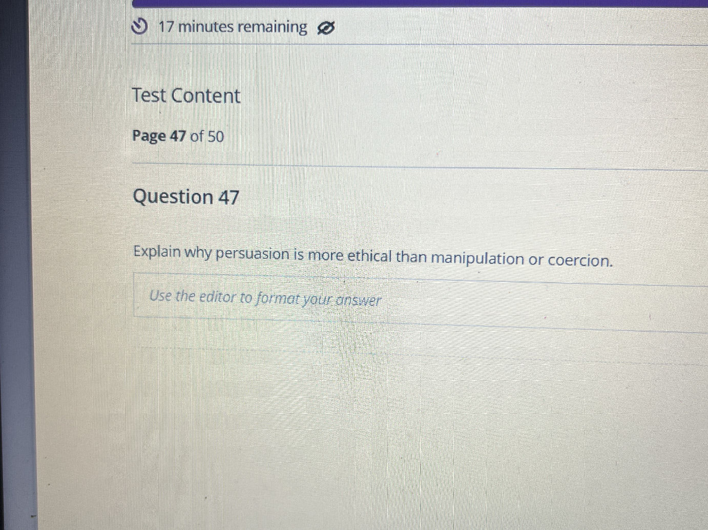 Explain why persuasion is more ethical than | StudyX