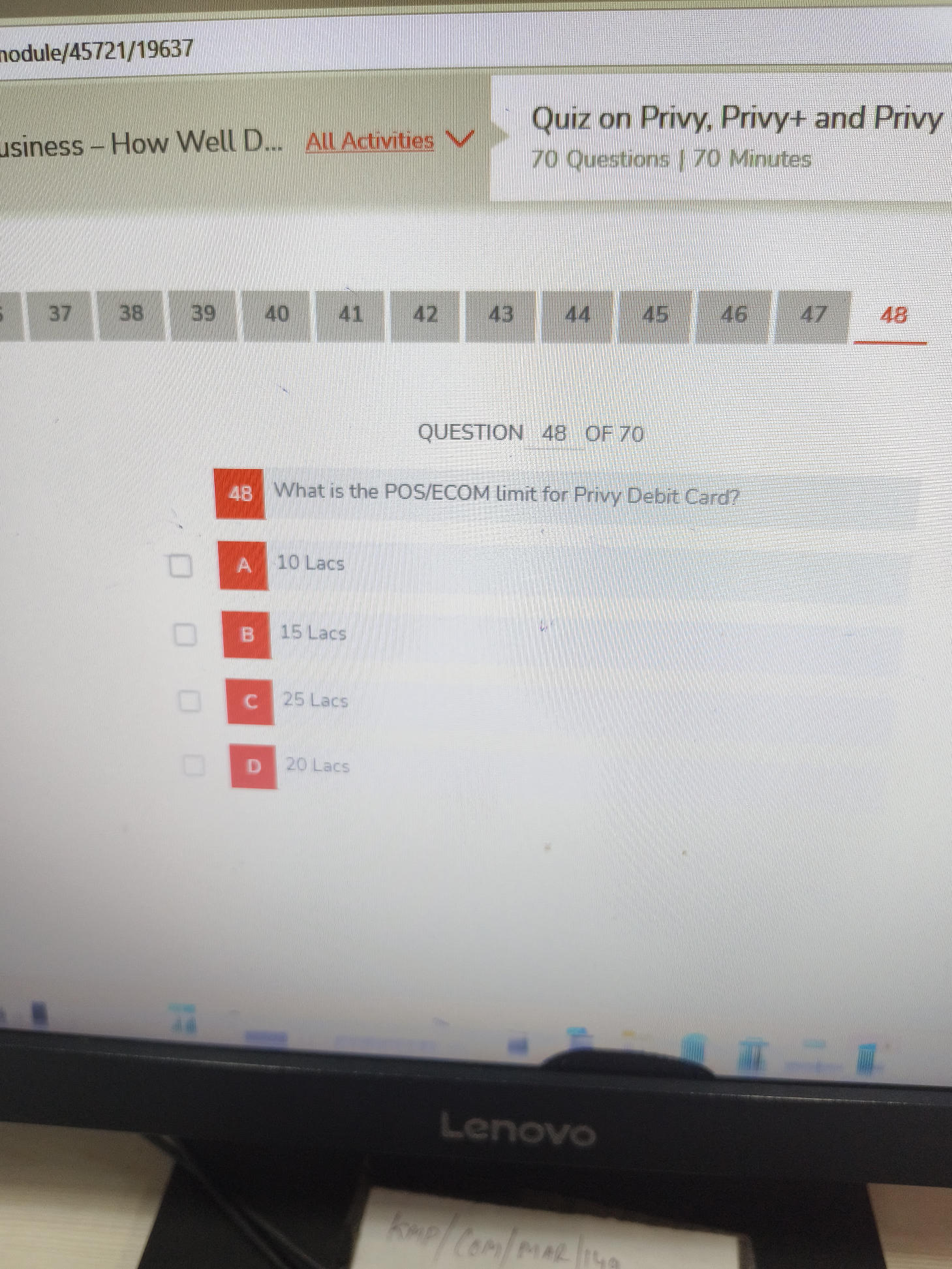 What is the POS/ECOM limit for Privy Debit
