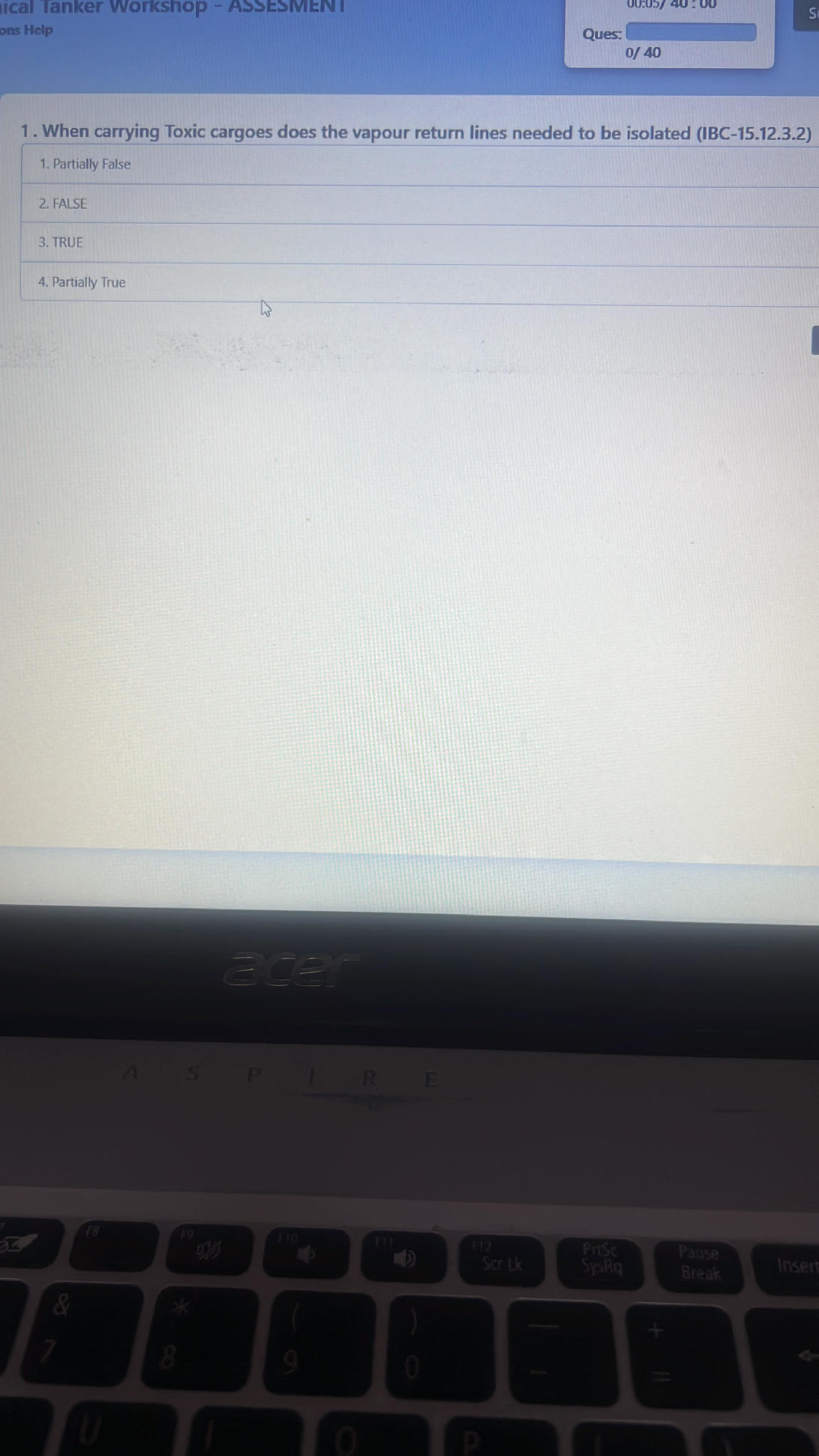 When carrying Toxic cargoes does the vapour | StudyX