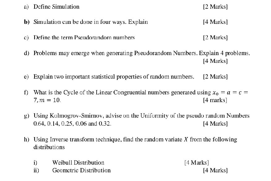 a) Define Simulation b) Simulation can be | StudyX