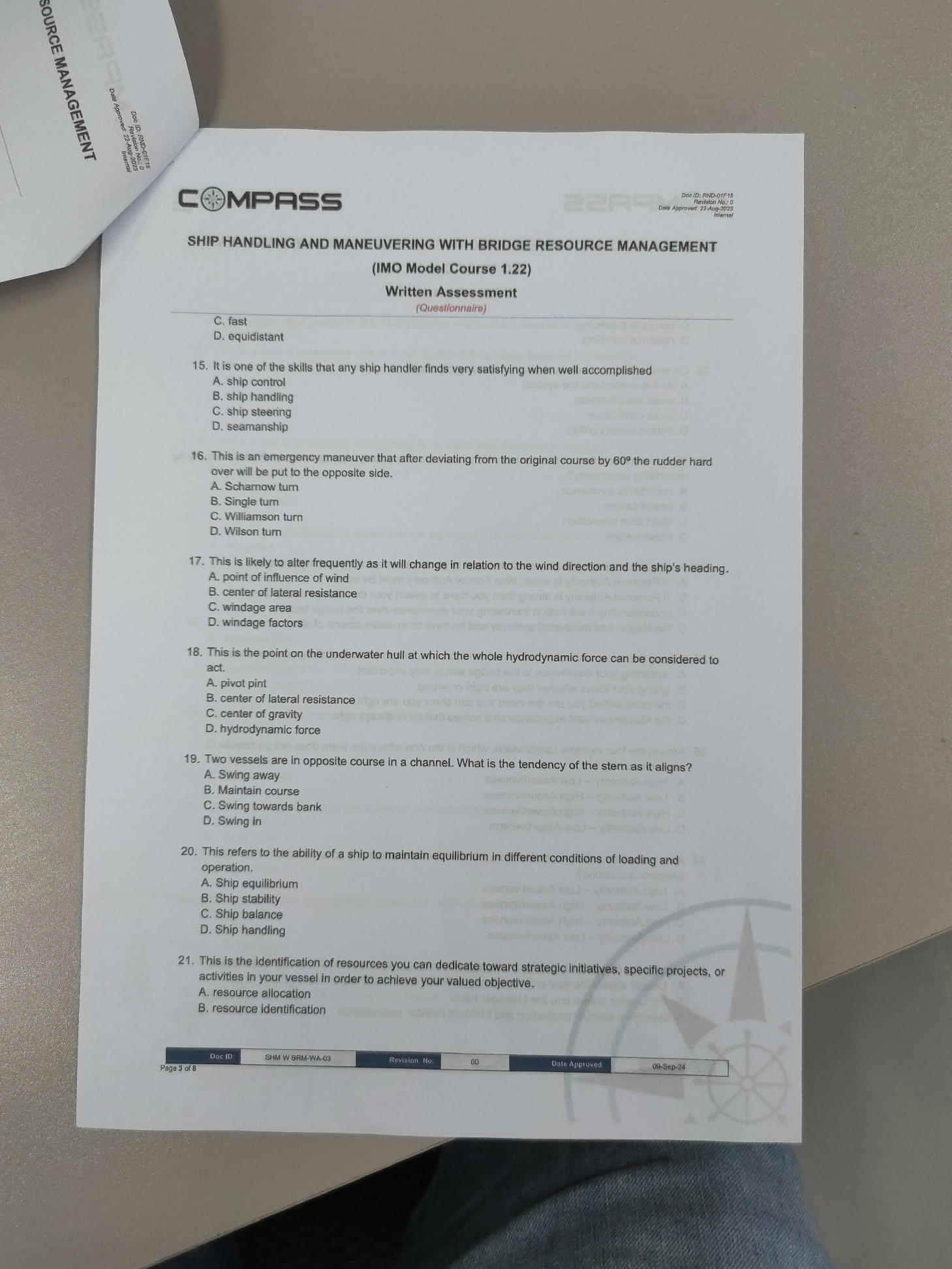 15. It is one of the skills that any ship | StudyX