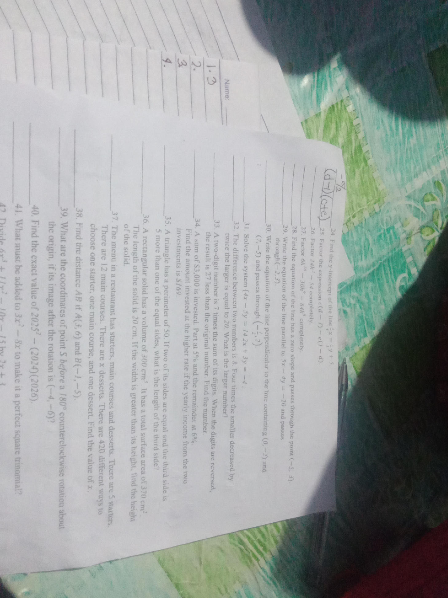 The difference between two numbers is 8. | StudyX