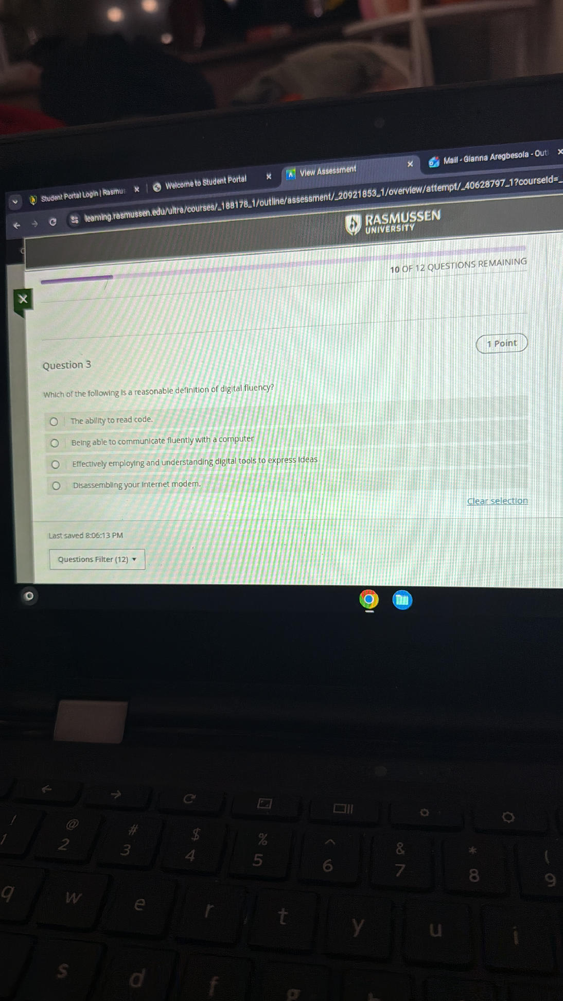 Question 3 Which of the following is a | StudyX